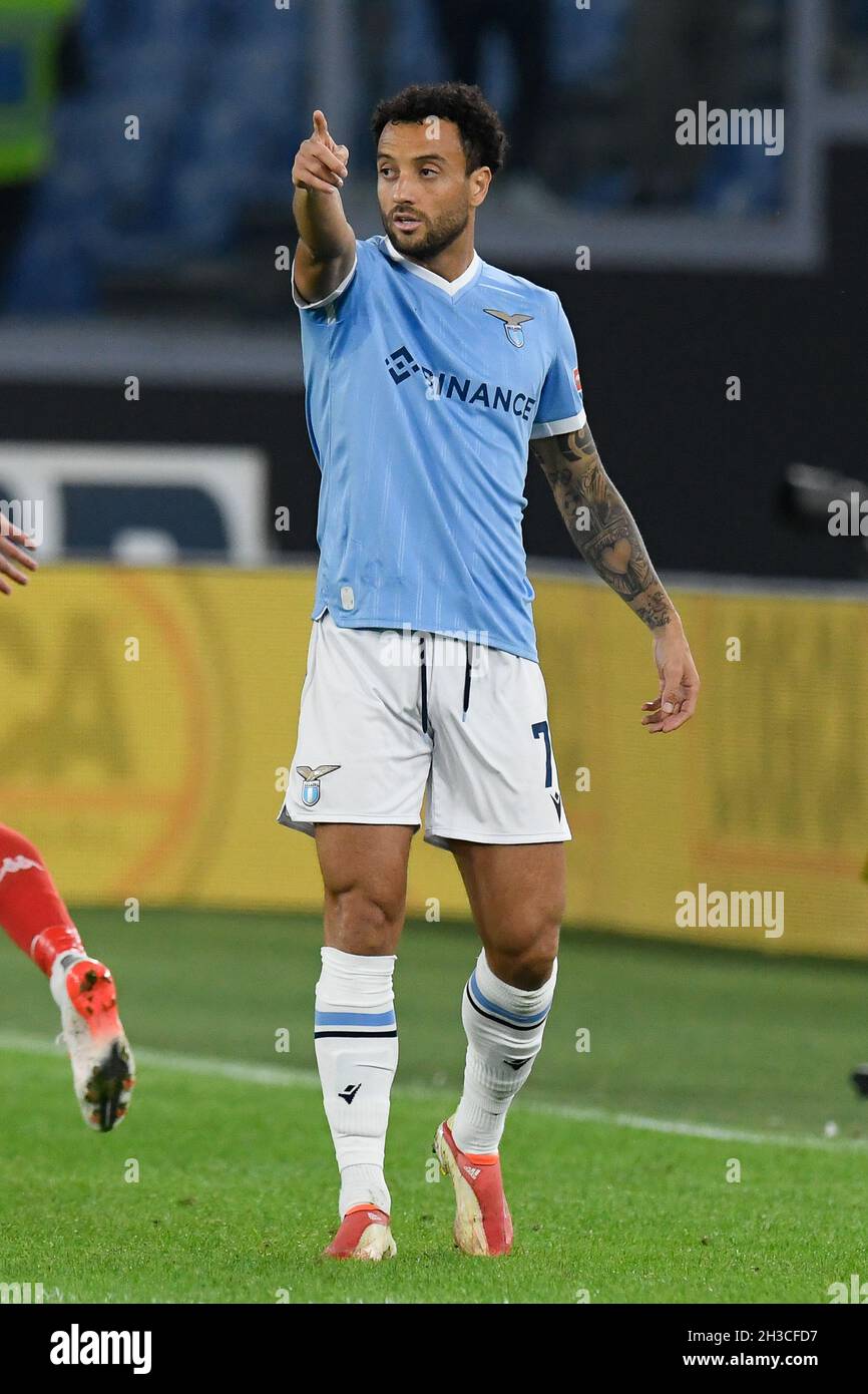 Stadio Olimpico, Rome, Italy. 27th Oct, 2021. Serie A football Lazio v Fiorentina; Felipe ...