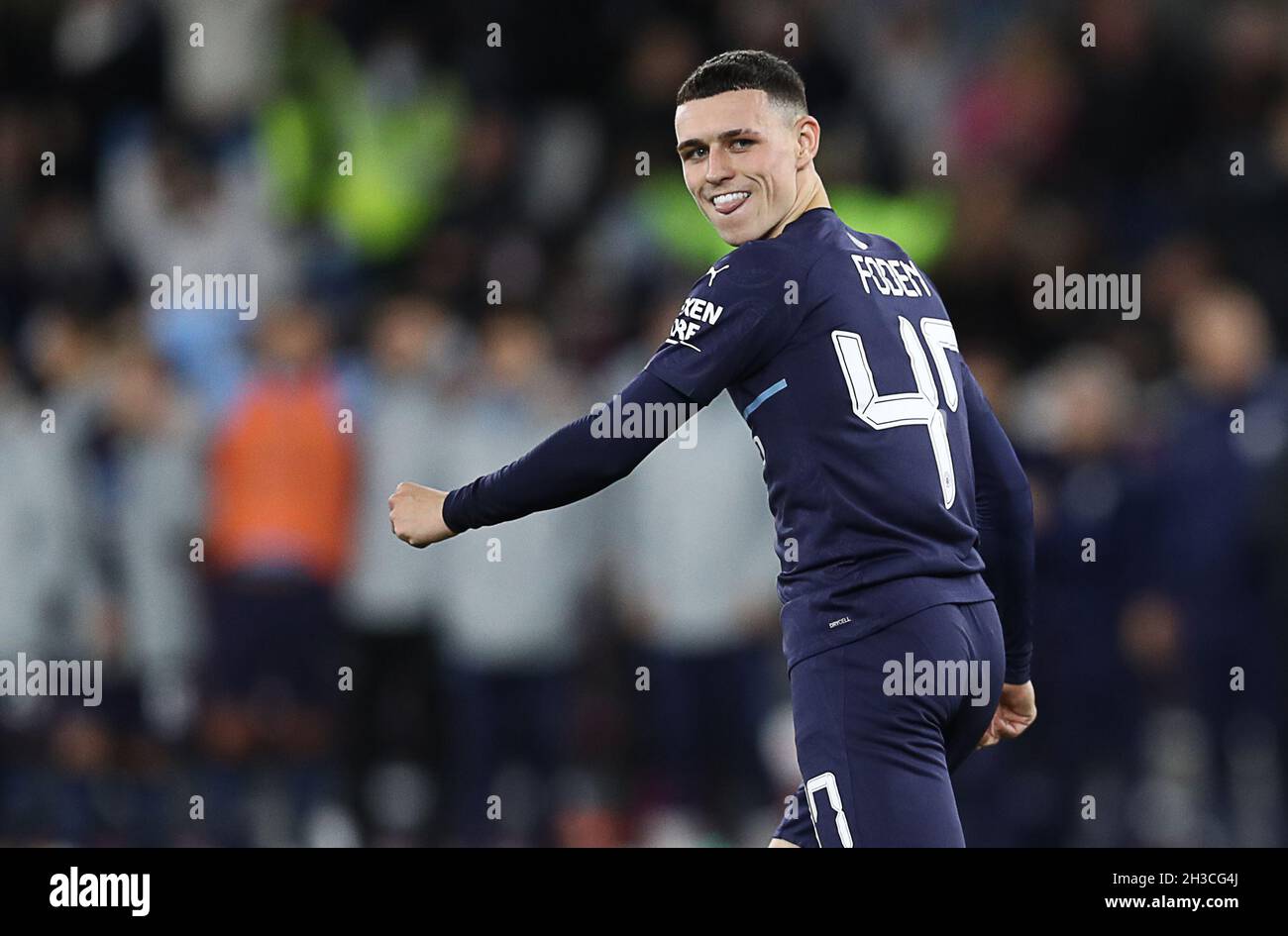 London, England, 27th October 2021. Phil Foden of Manchester City ...