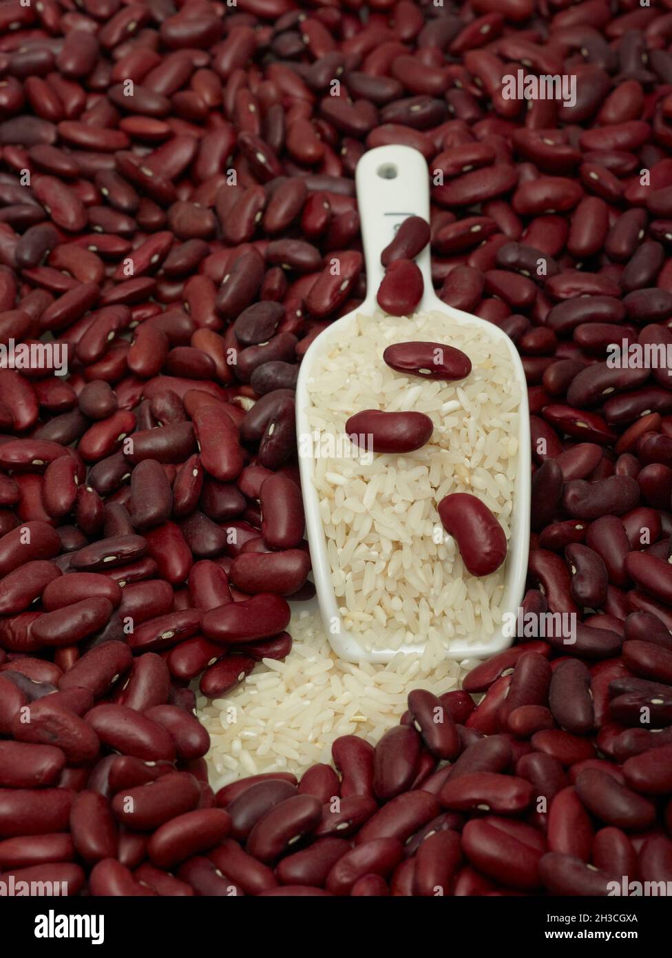 Red Kidney beans and rice food ingredient still-life Stock Photo - Alamy
