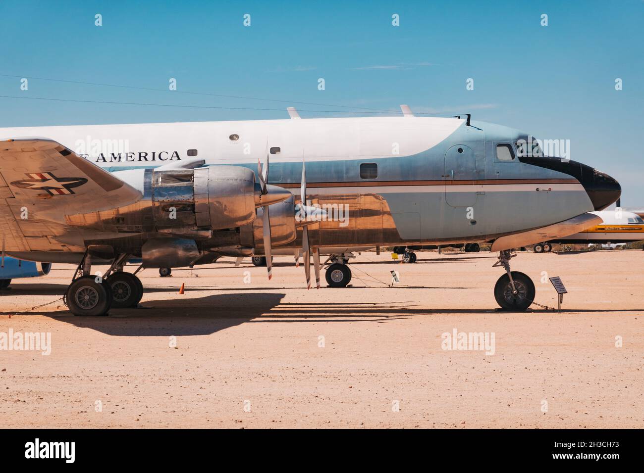 a retired Douglas VC-118 Liftmaster transport aircraft at the Pima Air ...