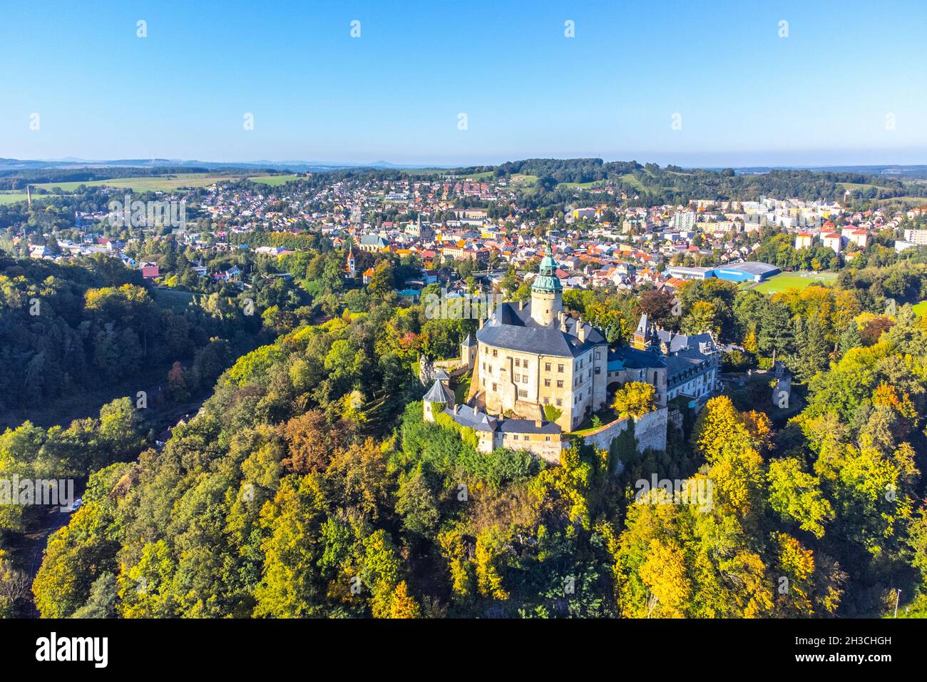 Chateau and Castle Frydlant from above Stock Photo - Alamy