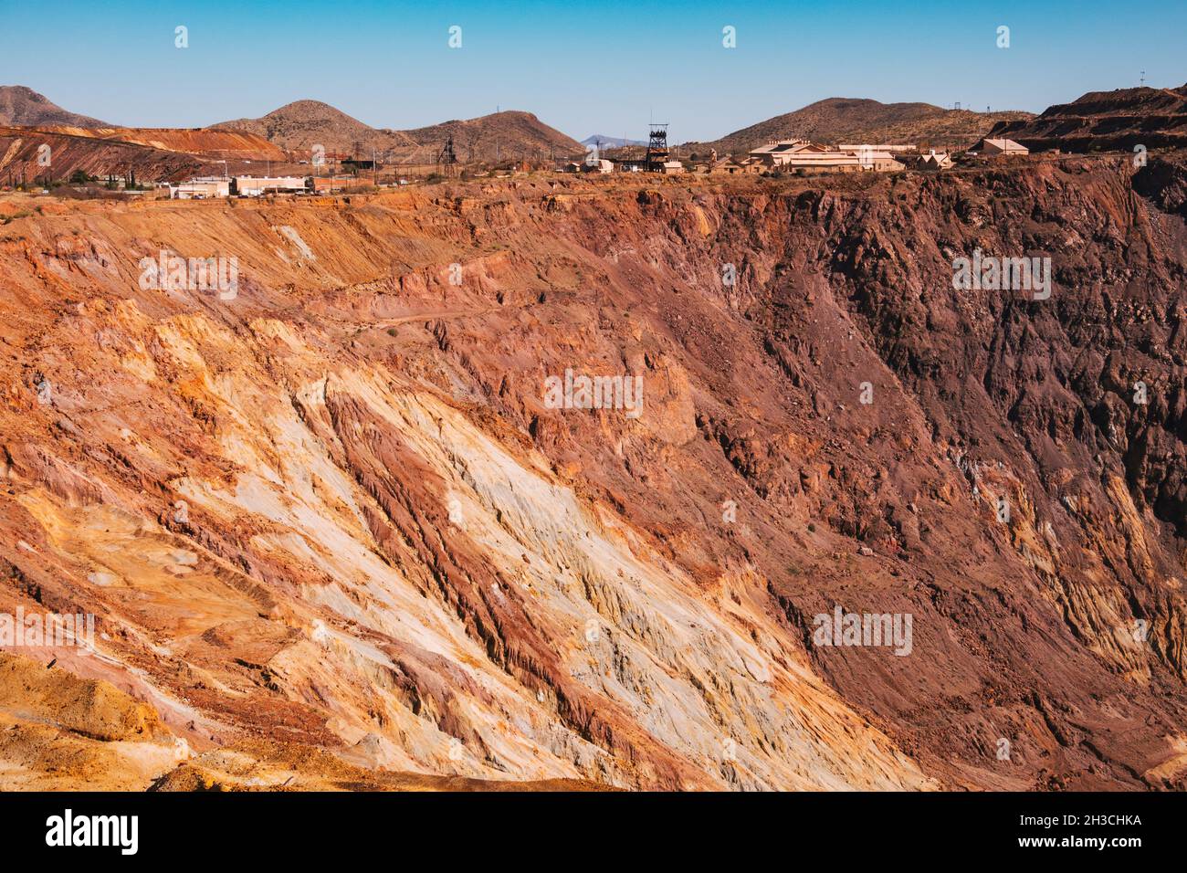 The Sacramento Pit copper mine in Bisbee, AZ. Last mined 1931, it is ...