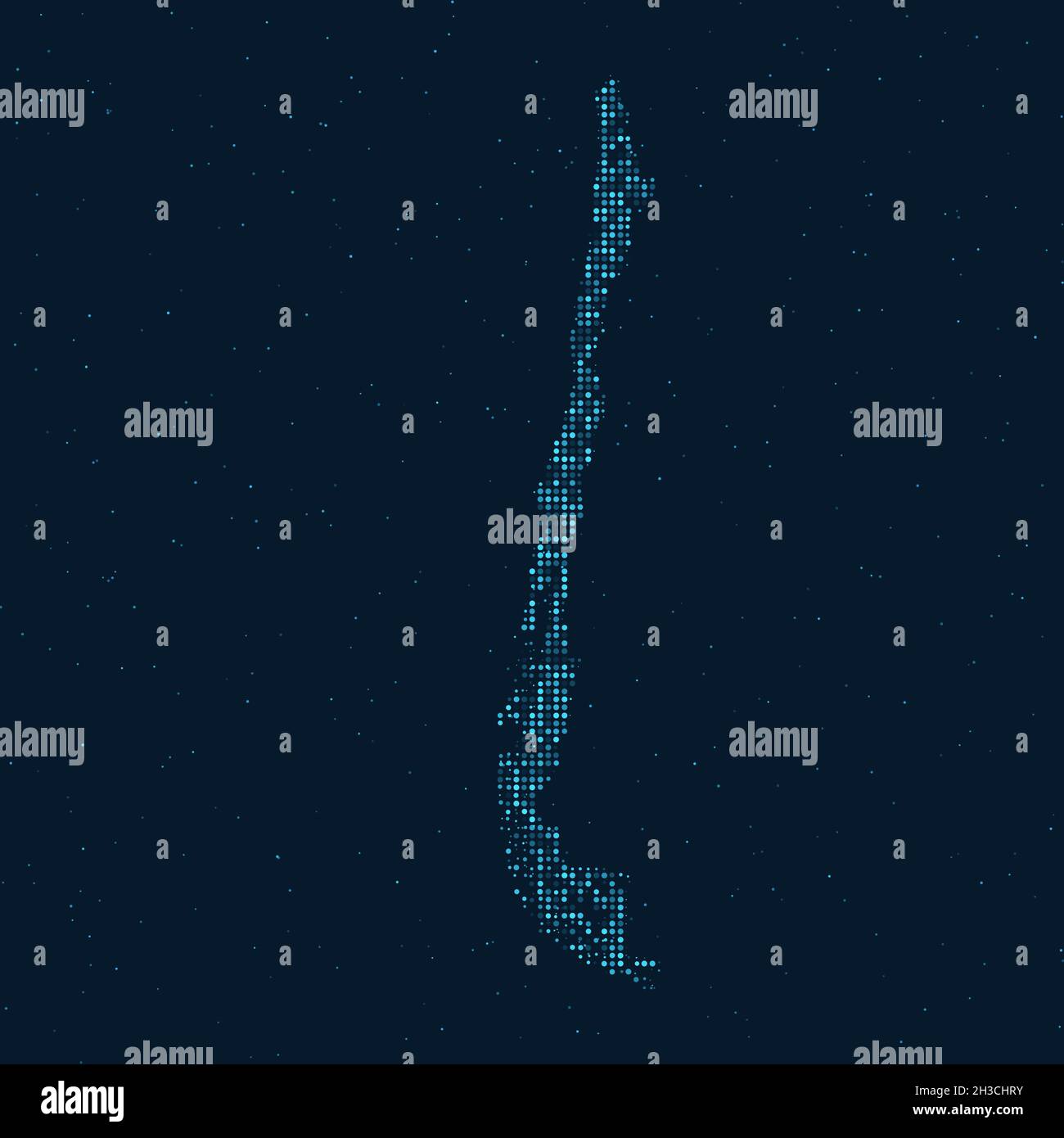 Abstract Dotted Halftone with starry effect in dark Blue background ...