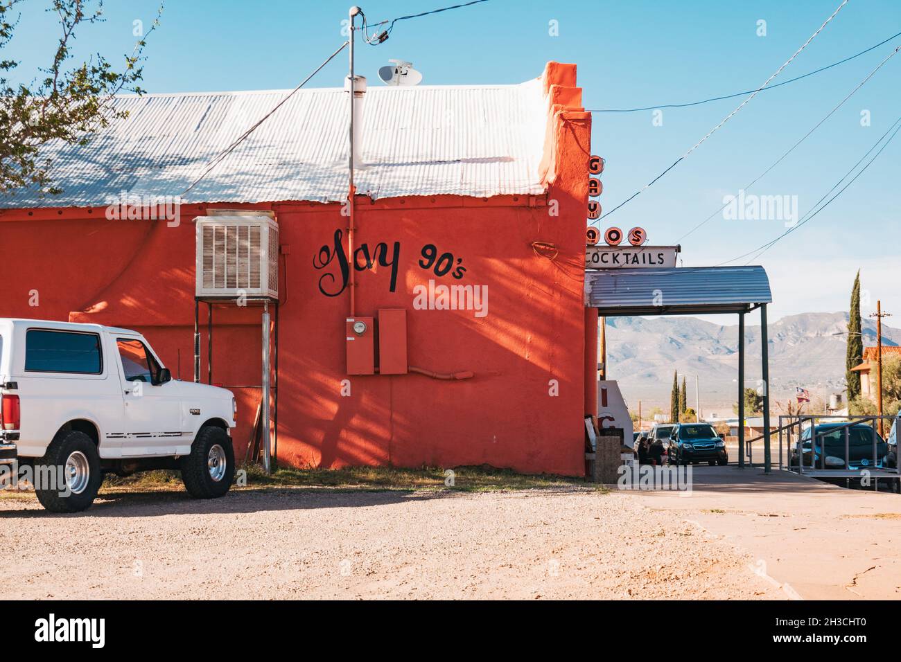 Gay 90's, the only bar in the US border town of Naco, Arizona Stock ...