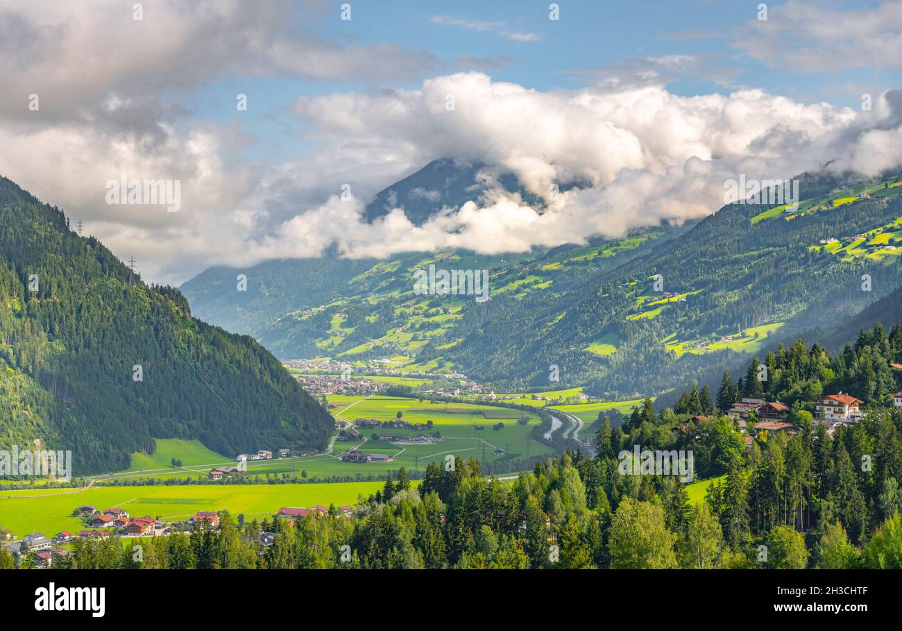 Zell am Ziller village in Zillertal Stock Photo - Alamy