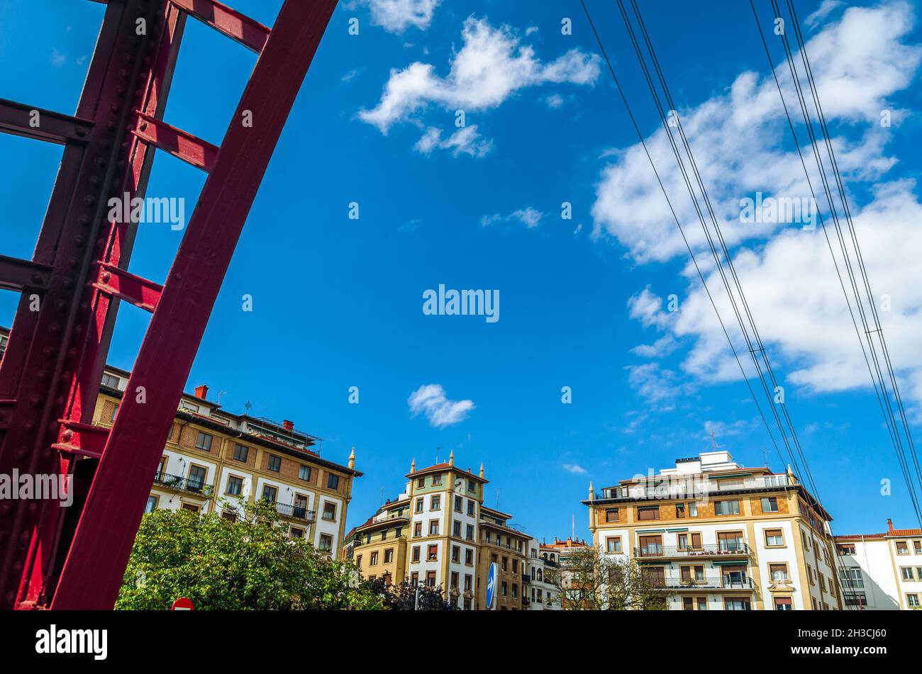 Architecture in the town of Getxo, Basque Country, Spain Stock Photo ...