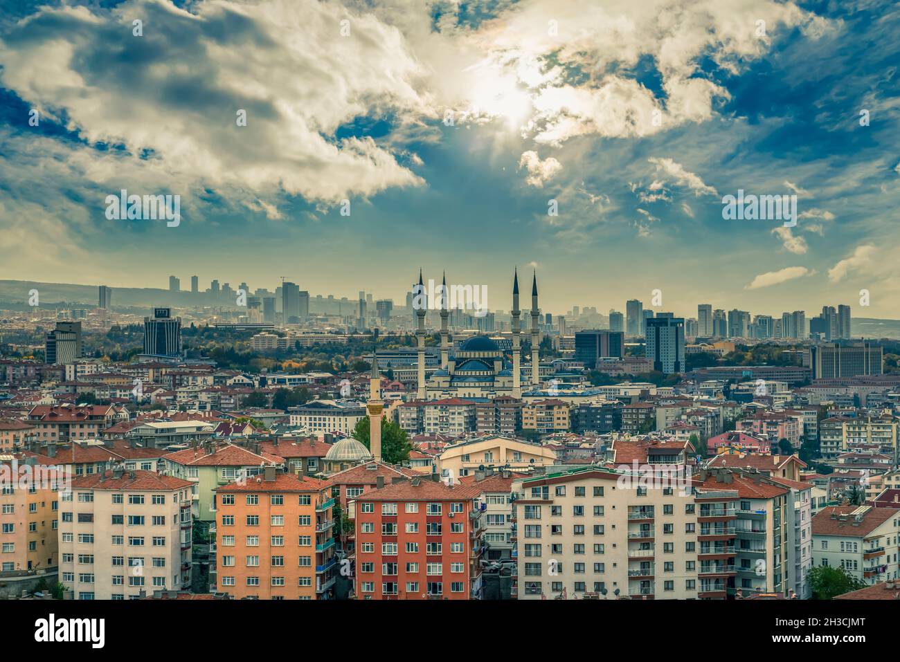 Panoramic Ankara city view in Autumn season, Turkey Stock Photo - Alamy