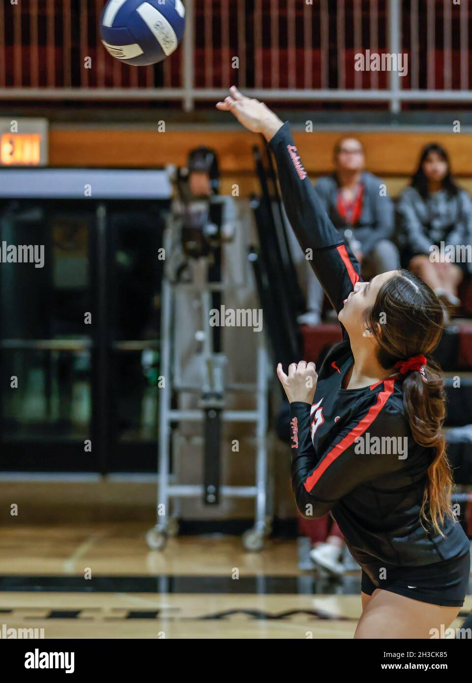 Volleyball action with Lakeside vs Genesis Prep High School in Coeur d ...