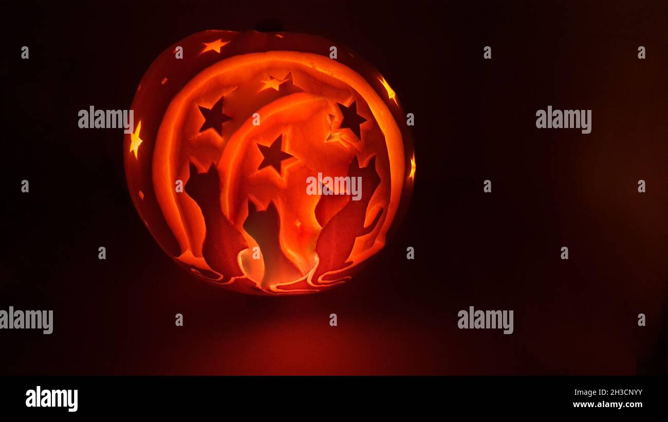 Halloween pumpkin. Droitwich Spa, Worcester, England, United Kingdom ...