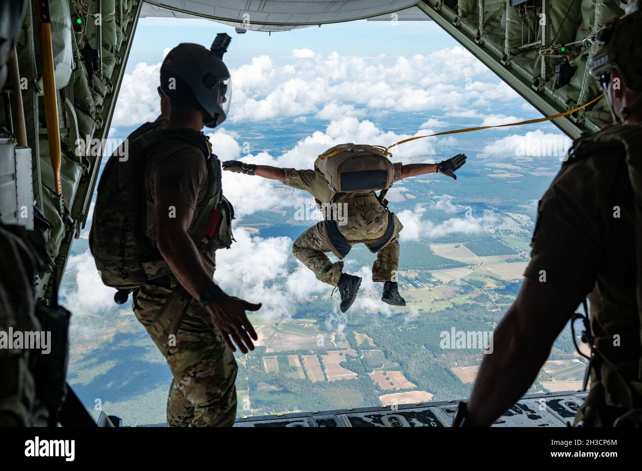 U.S. Air Force pararescuemen assigned to the 38th Rescue Squadron ...