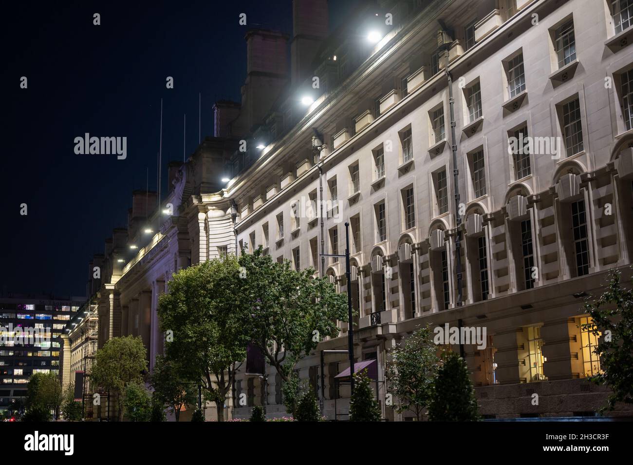 The front face of County Hall at night Stock Photo - Alamy