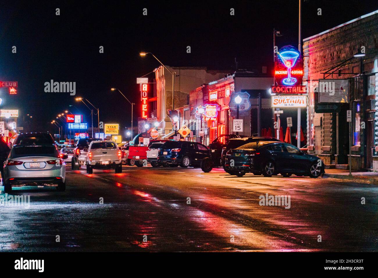 Route 66 neon signs hi-res stock photography and images - Alamy