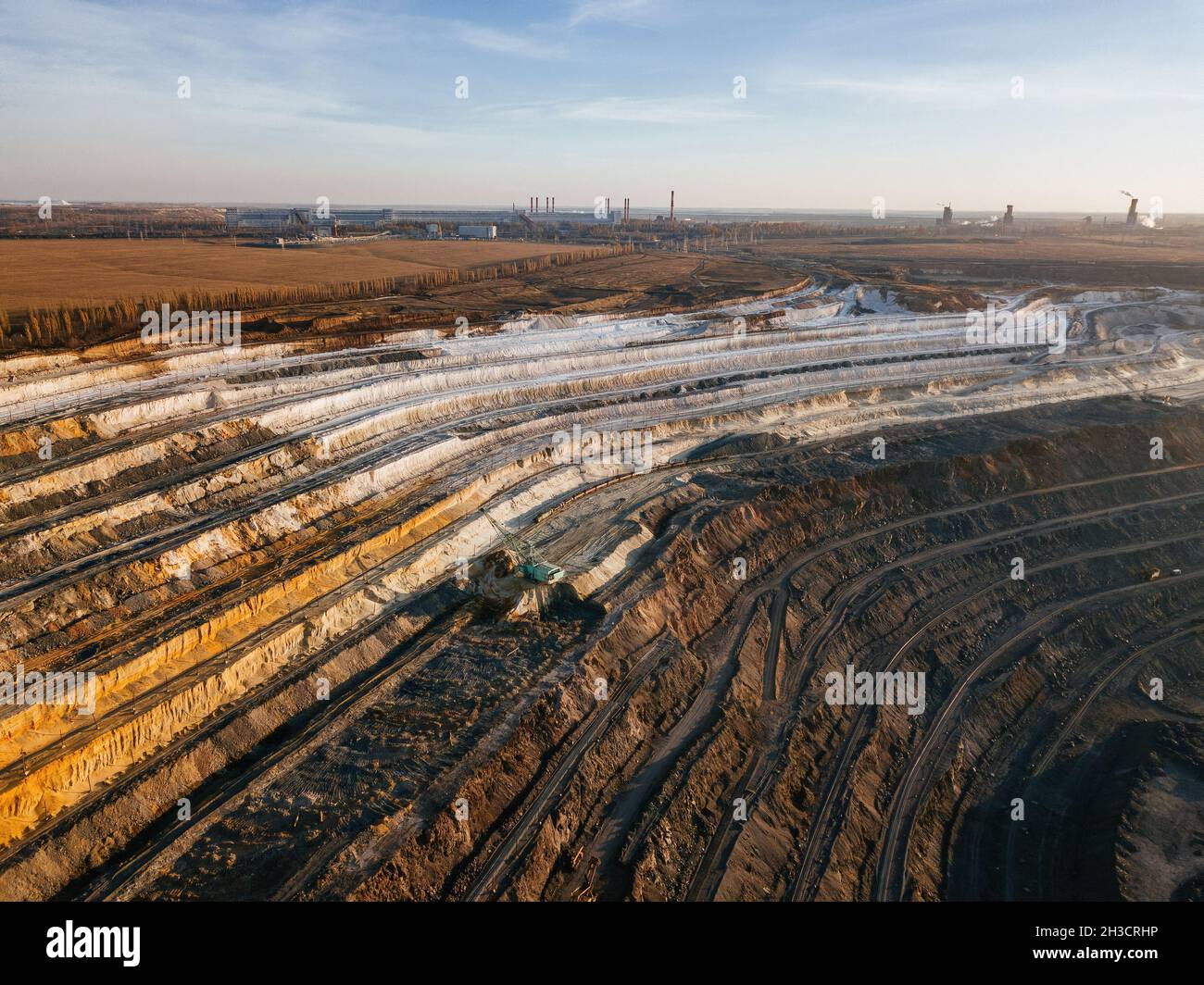 Open pit mine in mining and processing plant Stock Photo - Alamy