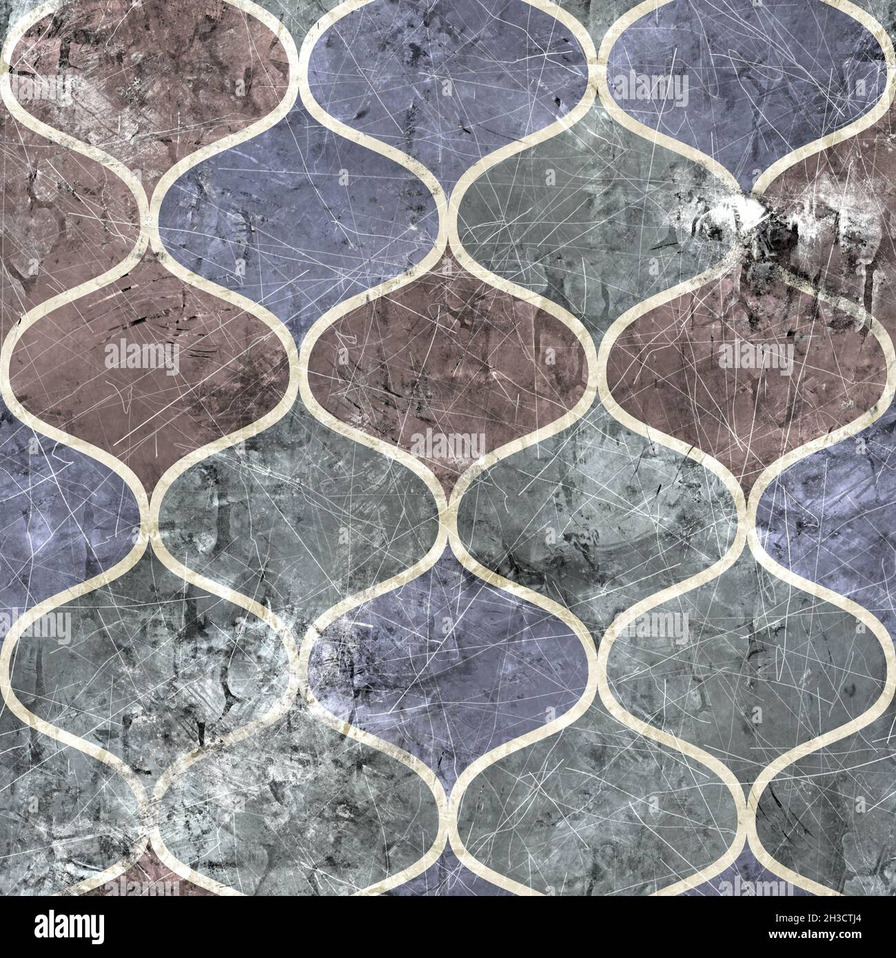 Seamless Moroccan Tile Mosaic Grungy Pattern for Surface Print Stock ...