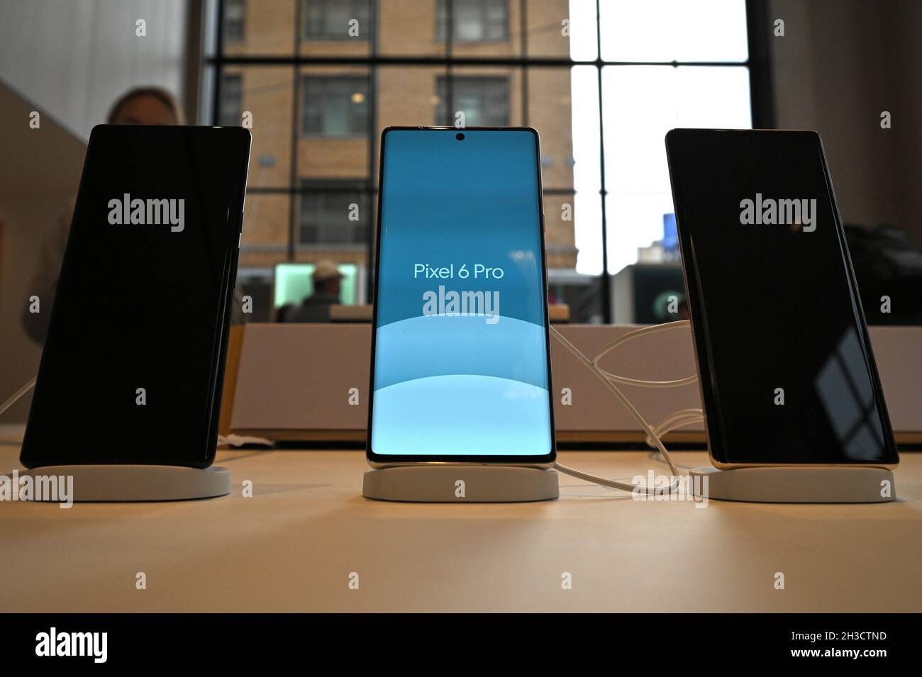 Newly released Google Pixel 6 and Pixel 6 Pro smartphone models on ...