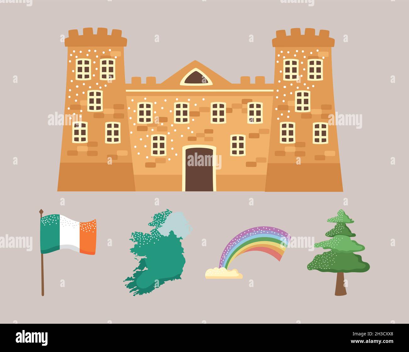 Ireland map waving flag hi-res stock photography and images - Alamy