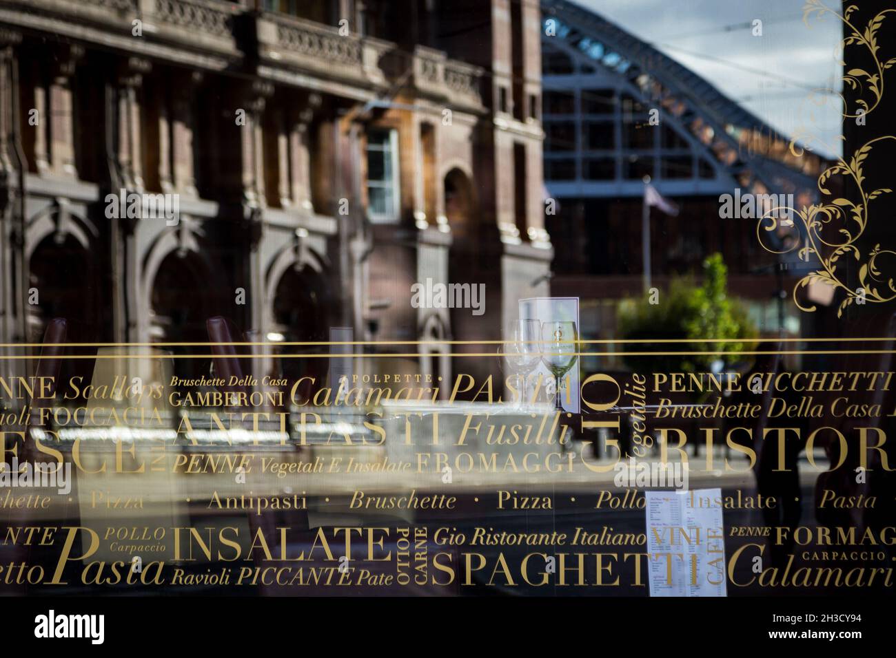 Gios restaurant, Manchester Stock Photo - Alamy