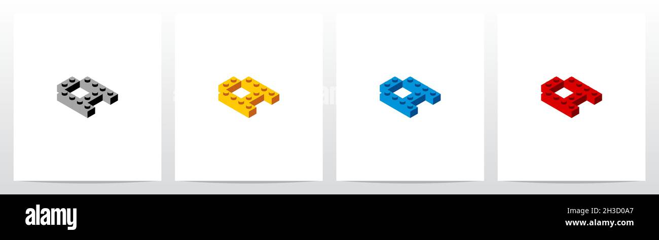 Toy Building Block Letter Logo Design A Stock Vector Image & Art - Alamy