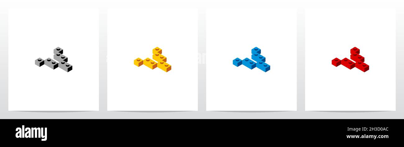 Toy Building Block Letter Logo Design Y Stock Vector Image & Art - Alamy