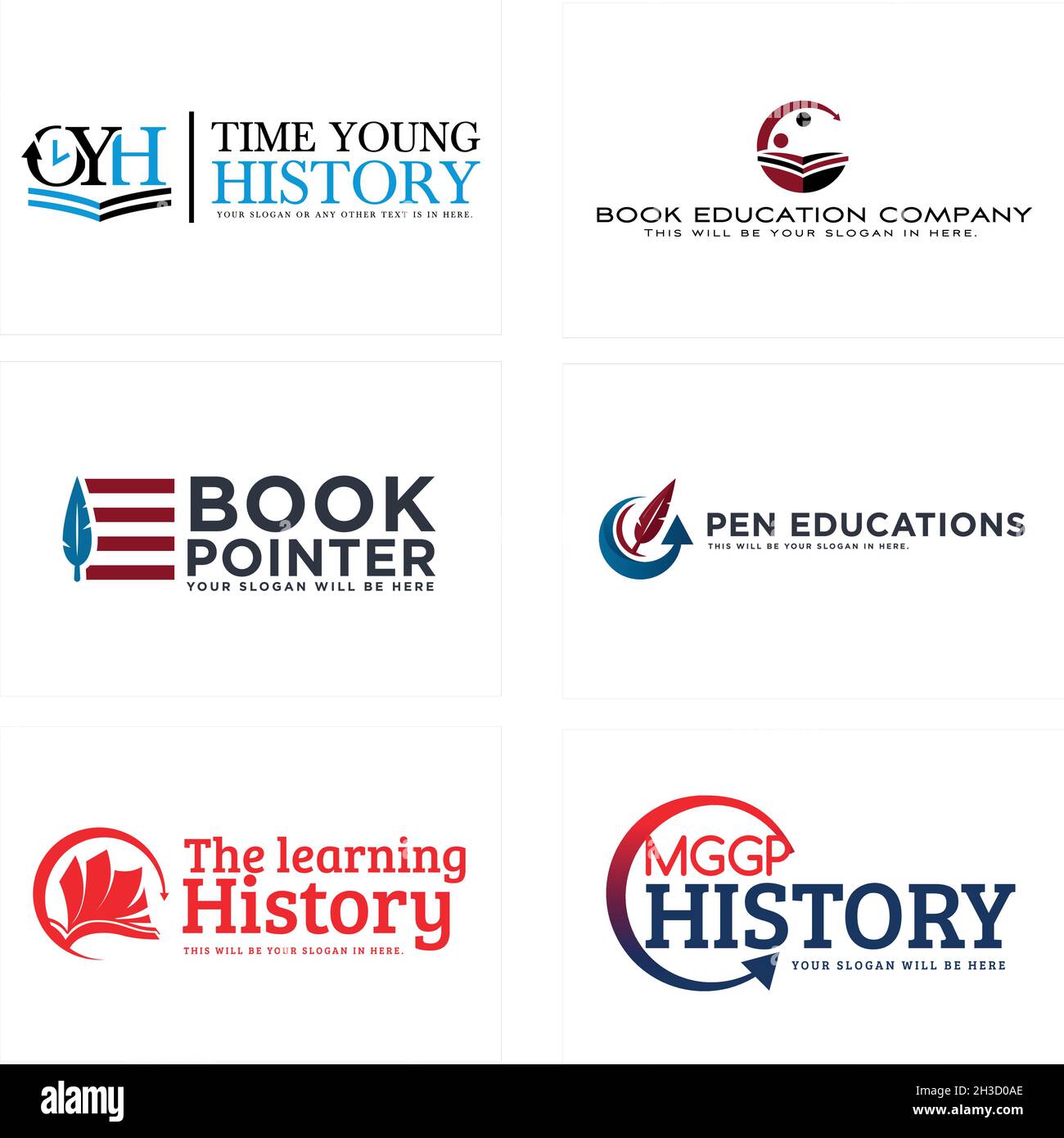 Modern education knowledge learning book logo design Stock Vector Image ...