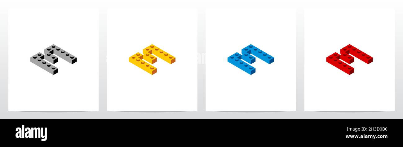 Toy Building Block Letter Logo Design M Stock Vector Image & Art - Alamy