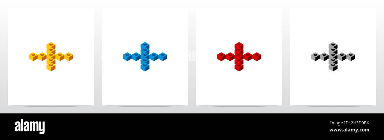 Toy Building Block Letter Logo Design X Stock Vector Image & Art - Alamy