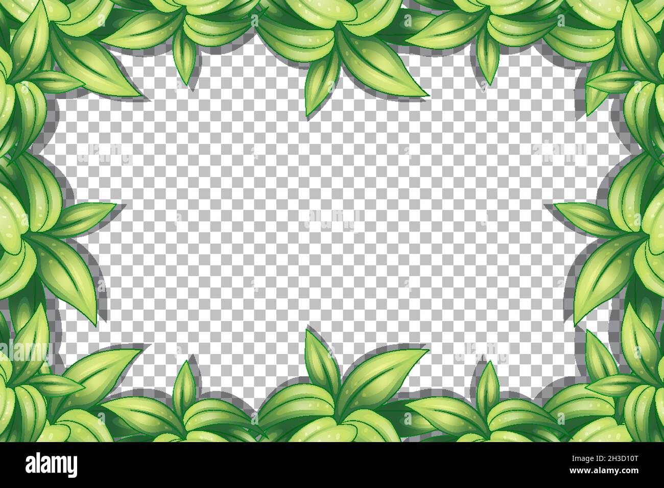 Nature plants frame transparent background illustration Stock Vector ...