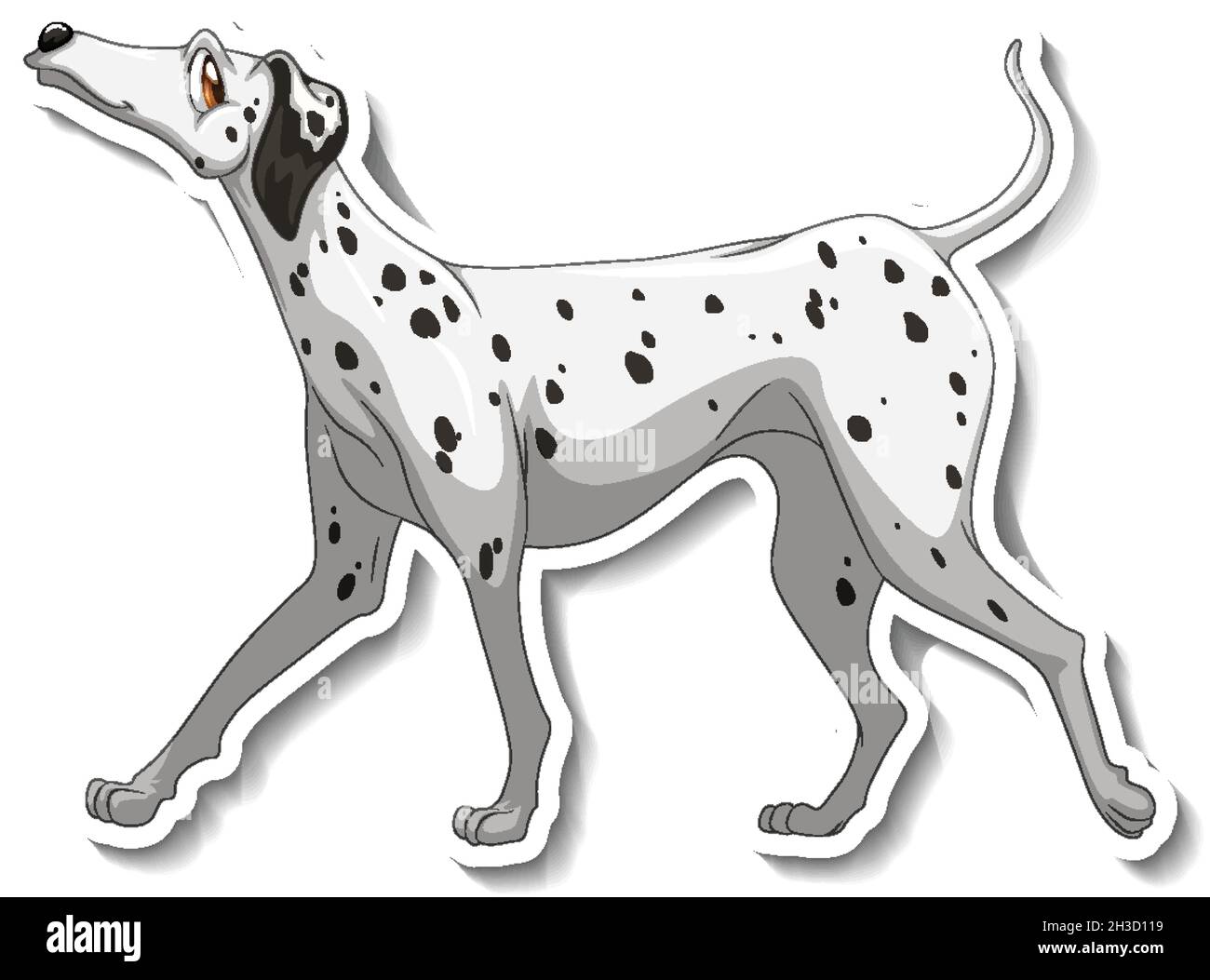 Dot dalmatian dog animal Stock Vector Images - Alamy