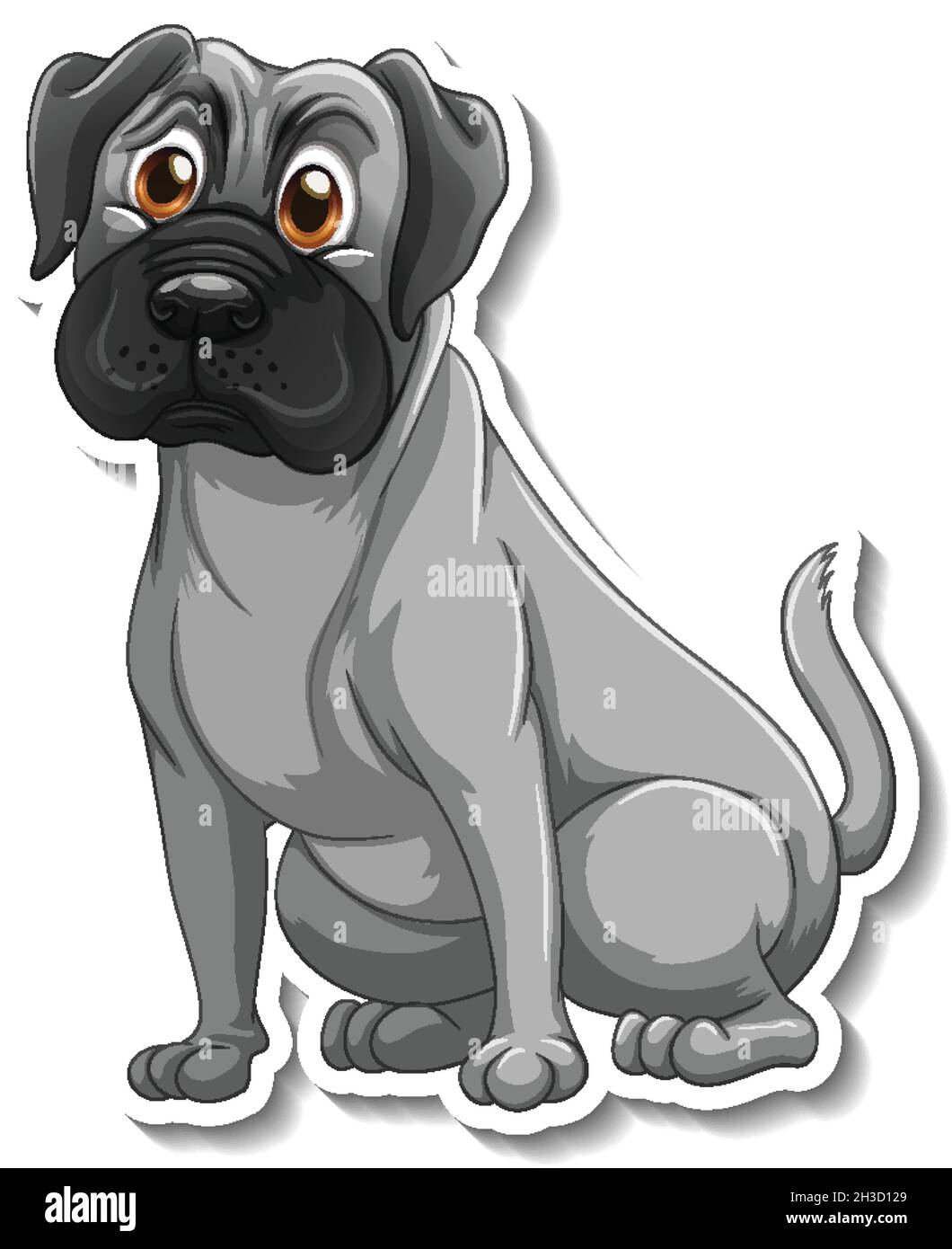 Grey coloured dog Stock Vector Images - Alamy