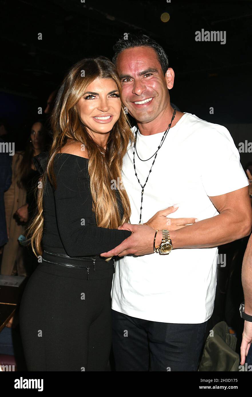 Teresa Giudice and fiance Luis Ruelas attend the Joe Gorga comedy act ...