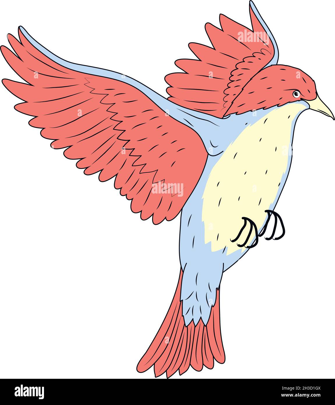 exotic bird flying animal icon Stock Vector Image & Art - Alamy