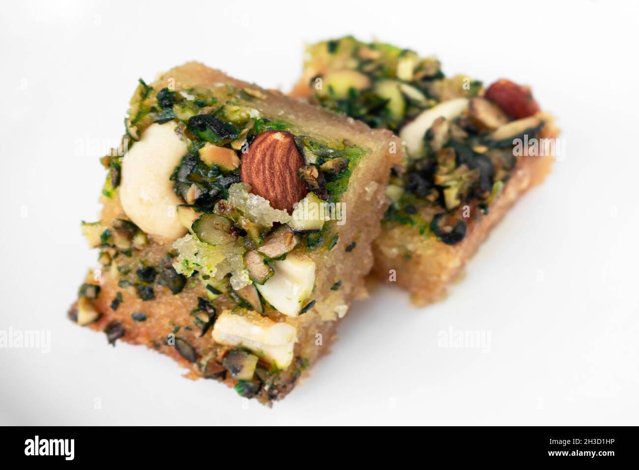 Fresh homemade semolina Baklava middle eastern sweet dessert pastry ...