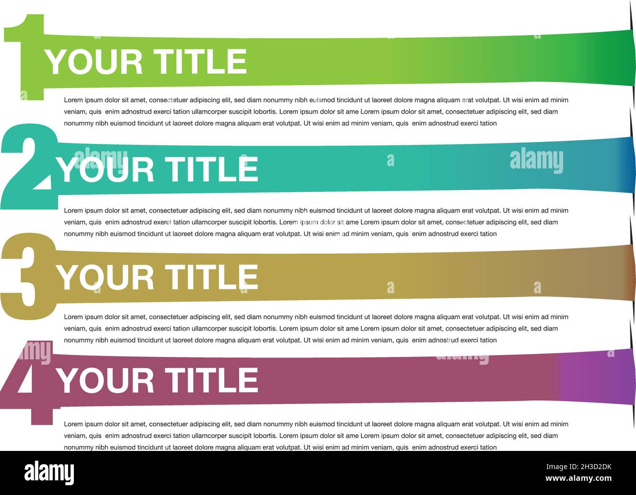 Abstract vector background template for page layout with numbered ...