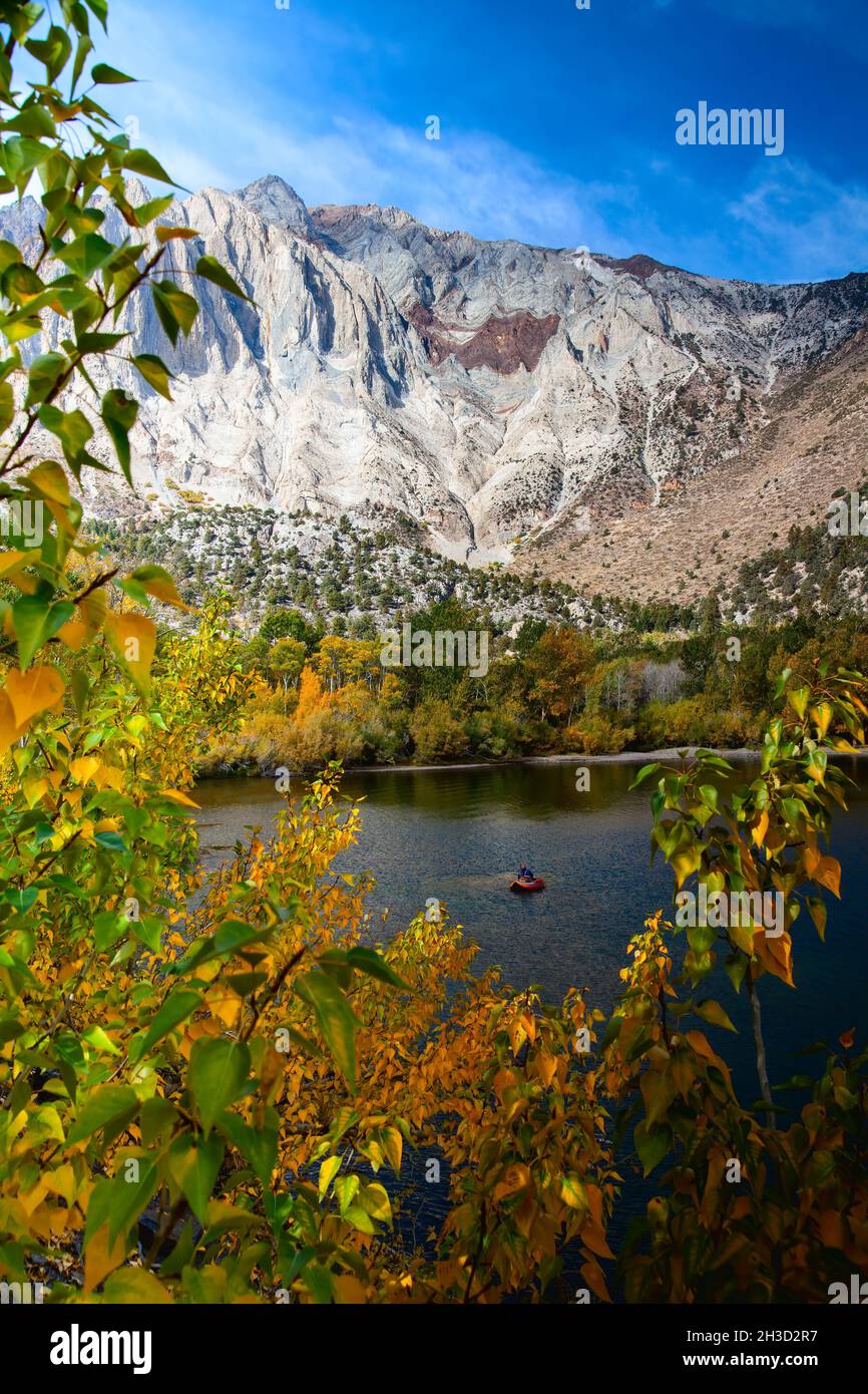Fall Color in Convict Lake, California Stock Photo - Alamy