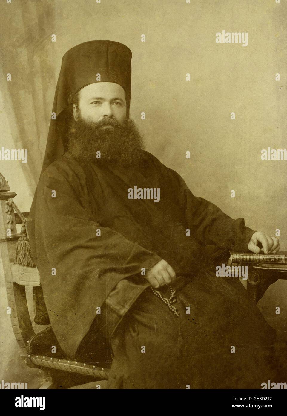 Vintage portrait circa 1901 christian priest Stock Photo - Alamy