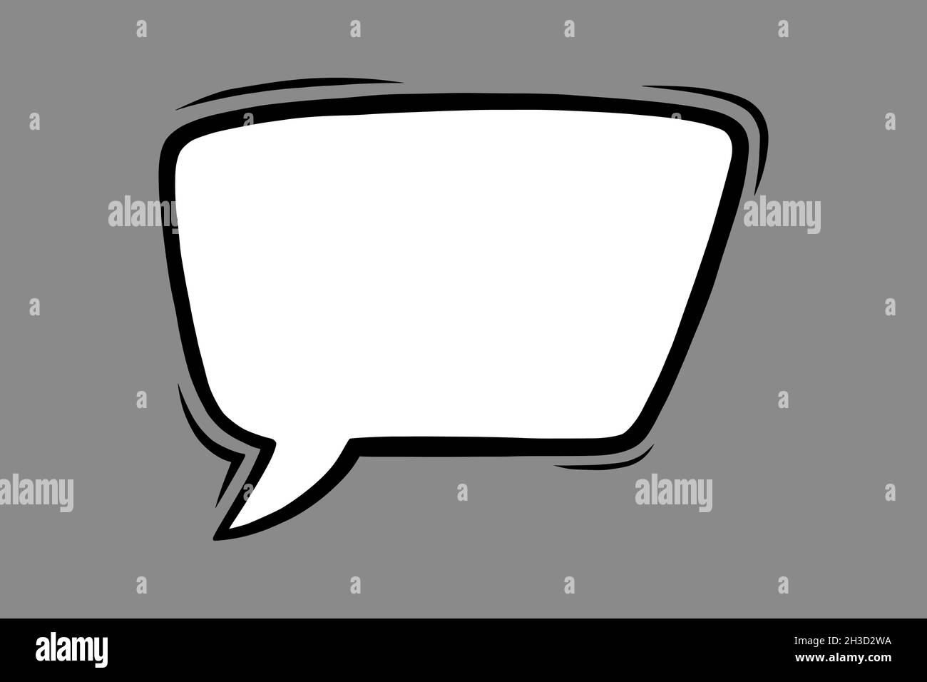 Dialog speech bubble in comic style. Square speech bubble for comments ...