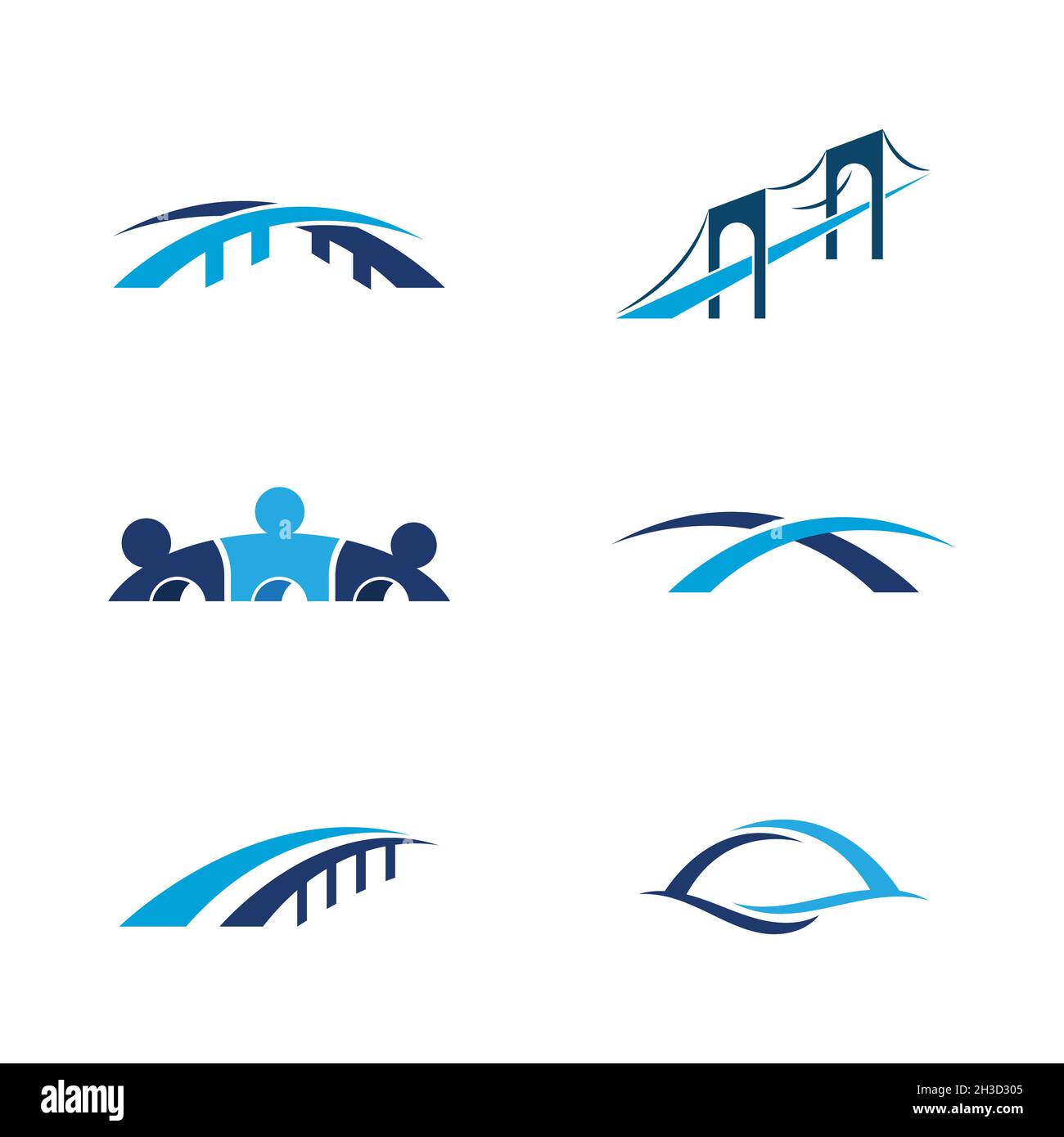 Bridge vector icon illustration design template Stock Photo - Alamy
