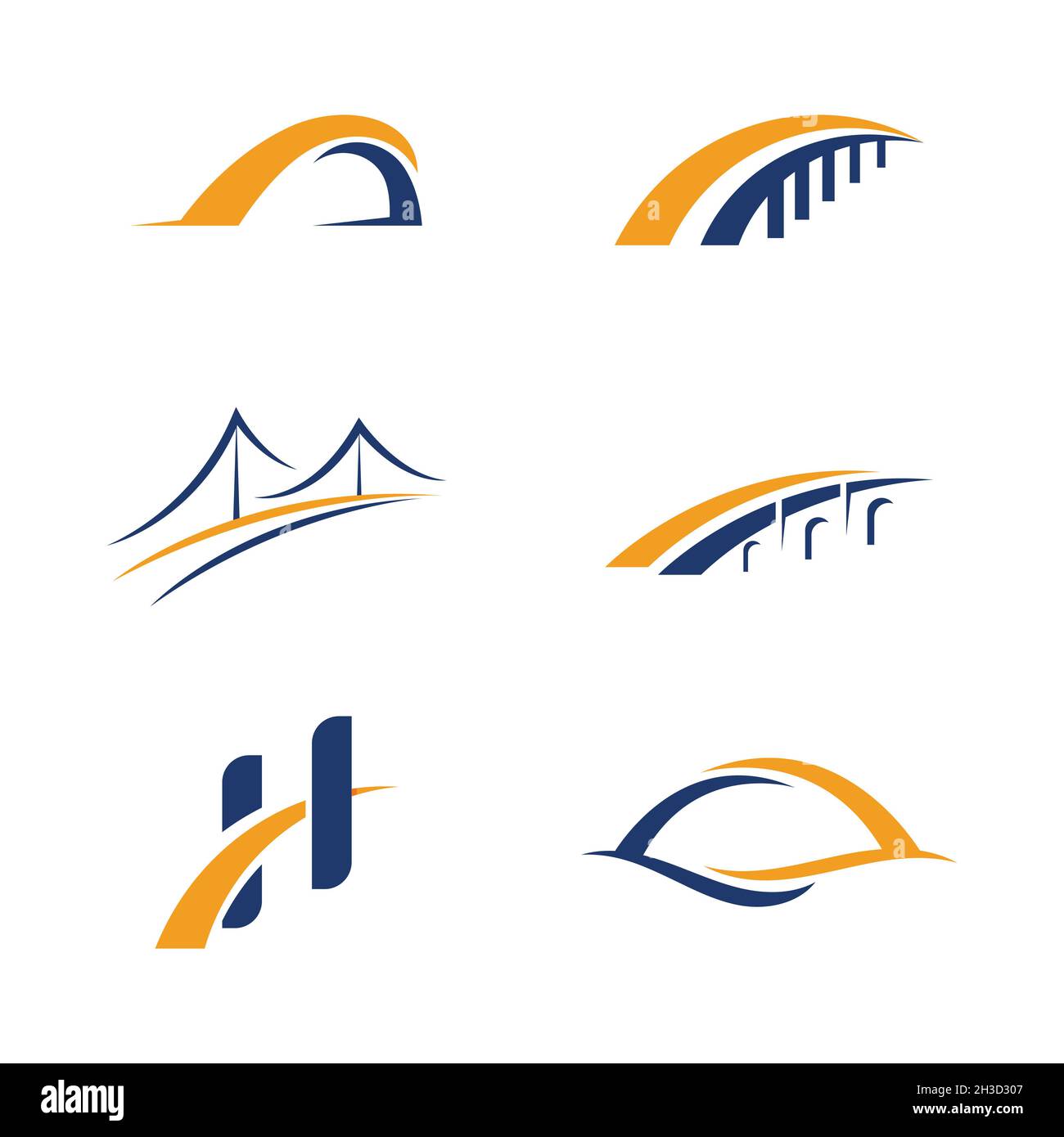 Bridge vector icon illustration design template Stock Photo - Alamy
