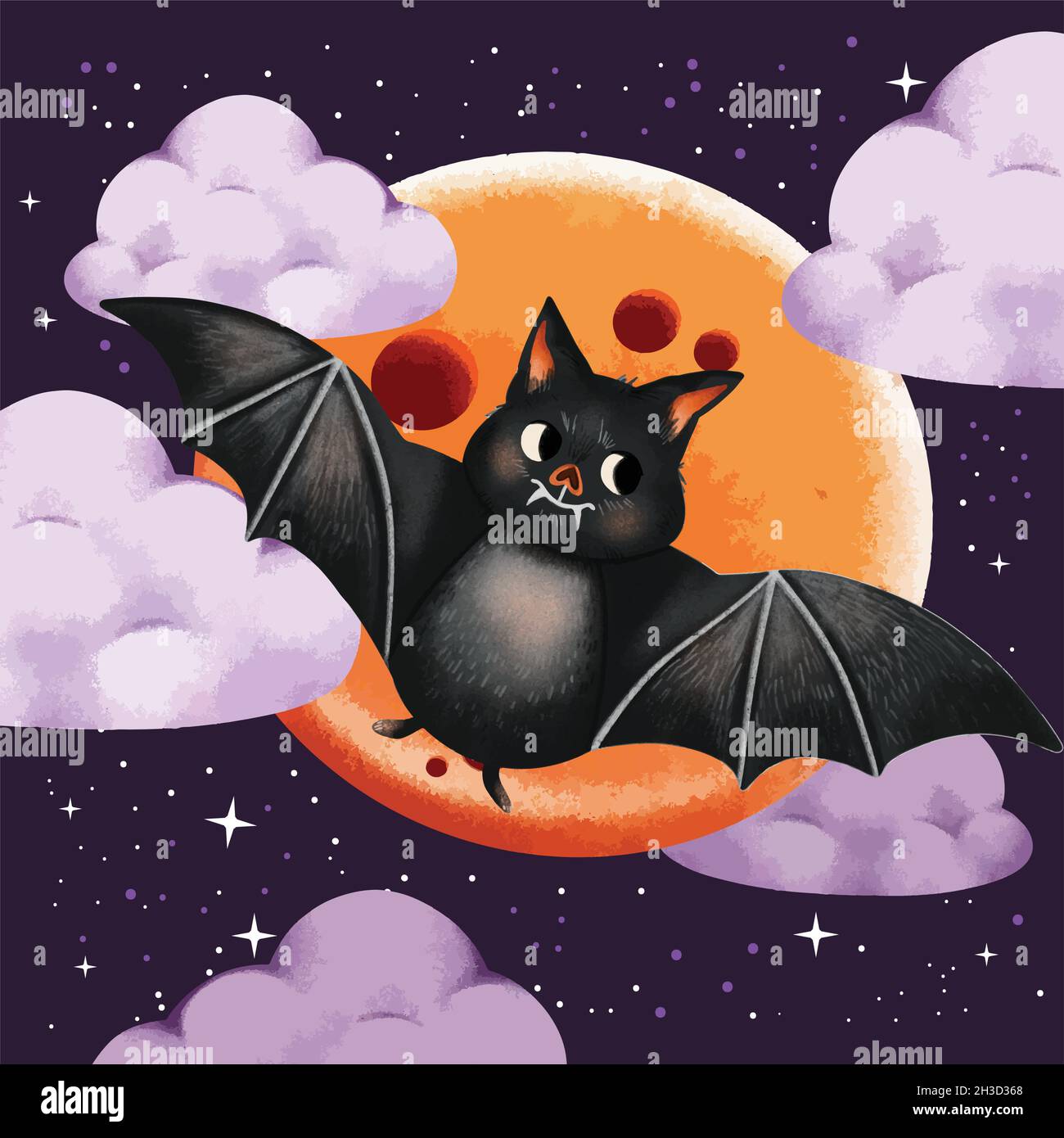 halloween bat concept design vector illustration Stock Vector Image ...