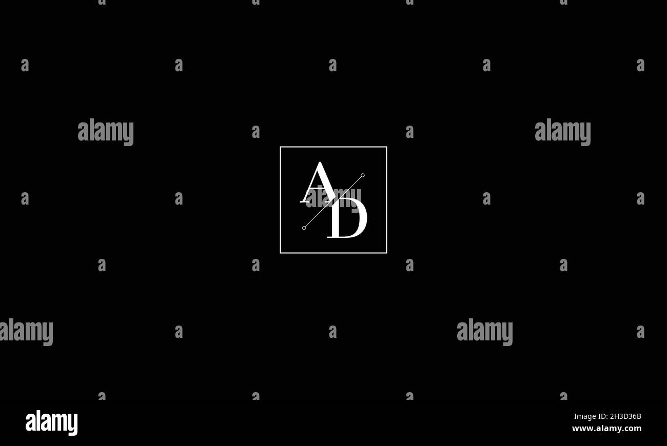 LETTERS AD LOGO DESIGN WITH NEGATIVE SPACE EFFECT FOR ILLUSTRATION USE ...