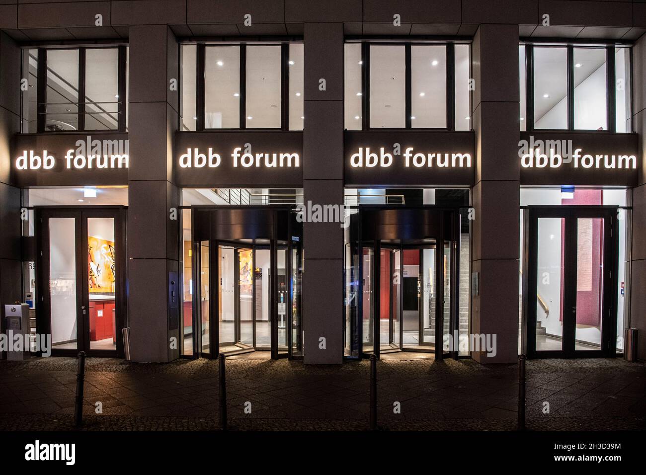 Berlin, Germany. 28th Oct, 2021. The entrance area to the dbb forum in ...