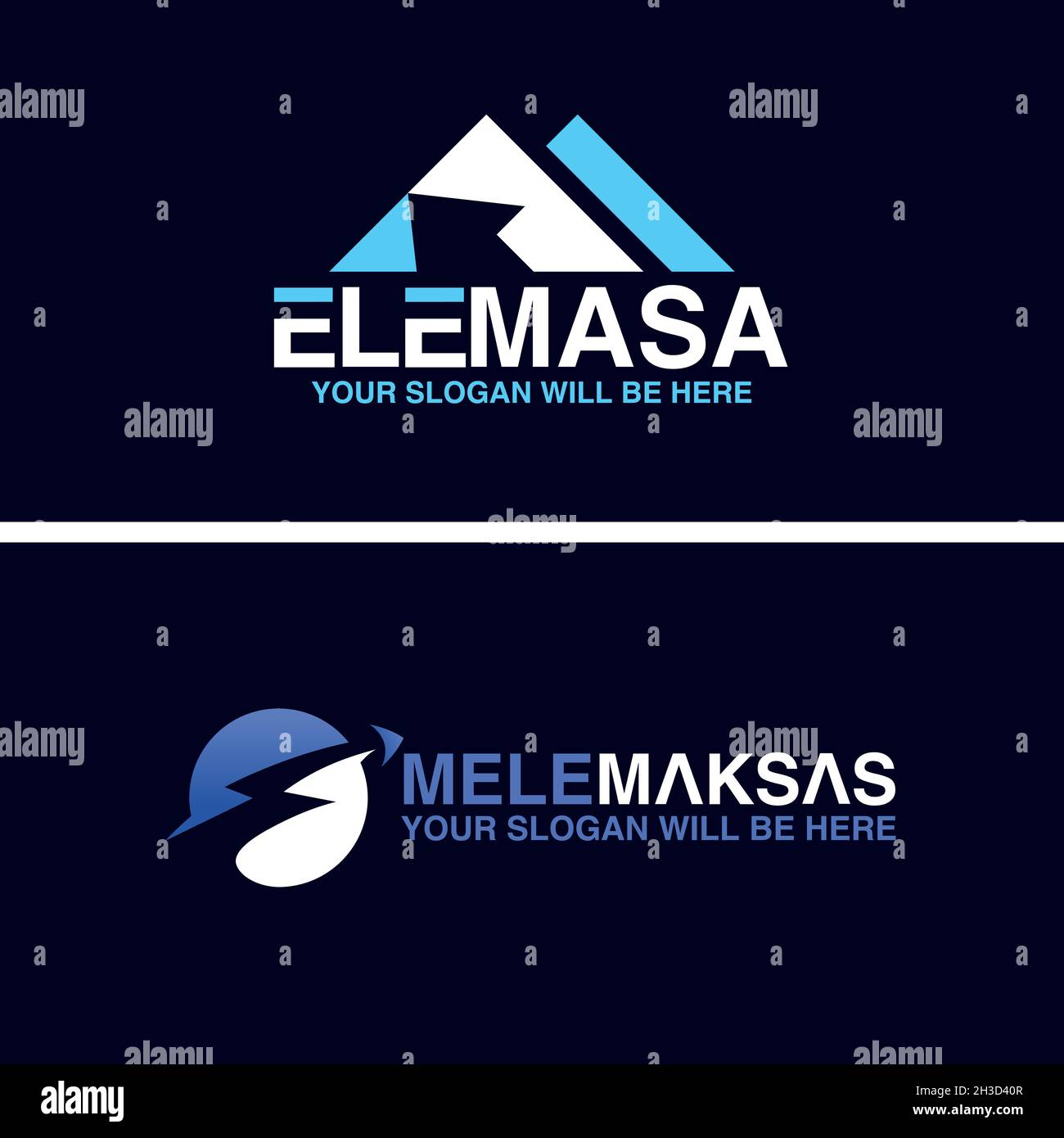 Modern management executive business marketing logo design Stock Vector ...
