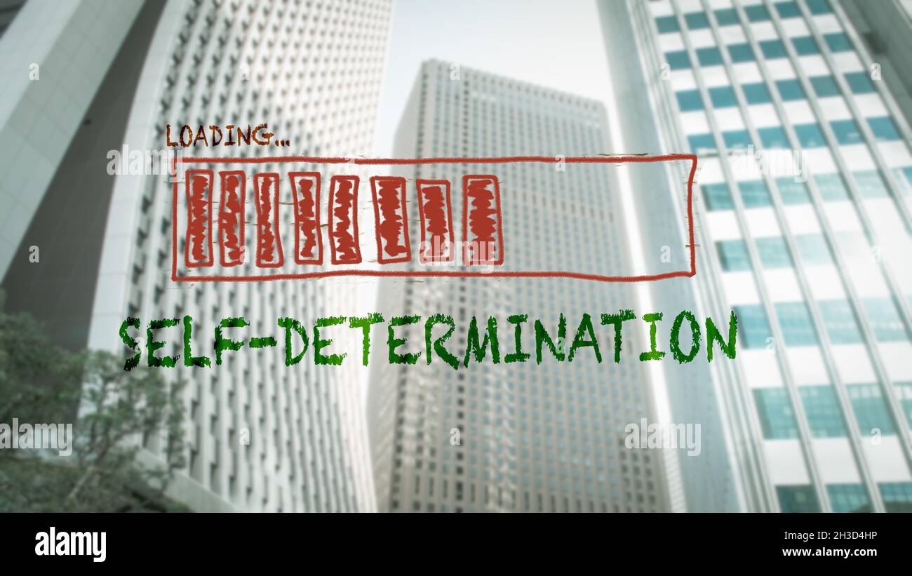 Street Sign the Direction Way to SELF-DETERMINATION Stock Photo - Alamy