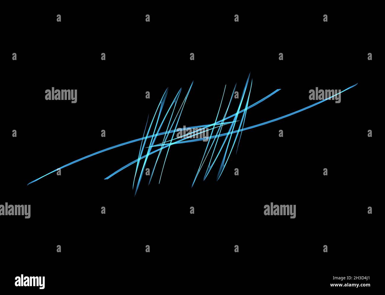 Abstract waves on wire black background design. Wireless radio concept ...