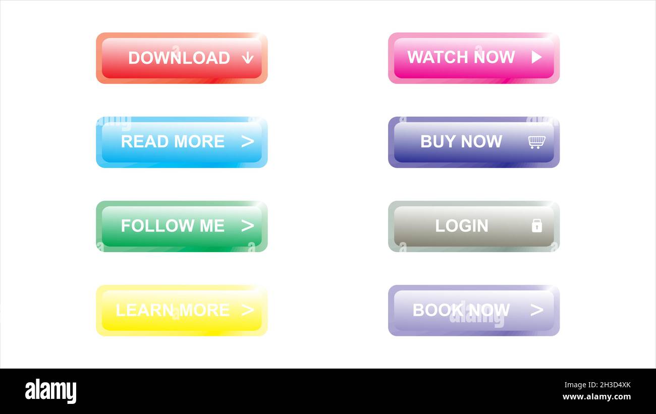 Buttons for web Stock Vector Images - Alamy