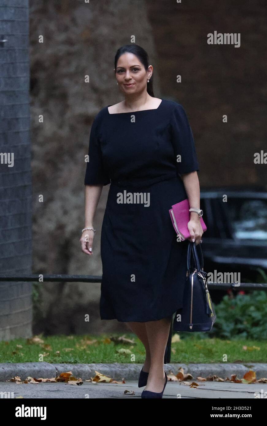 London, UK. 27th Oct, 2021. Priti Patel, Home Secretary, arrives for ...