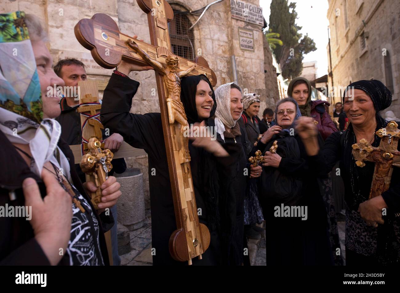 ISRAEL. JERUSALEM. UNESCO WORLD HERITAGE SITE. ORTHODOX HOLY WEEK. HOLY ...