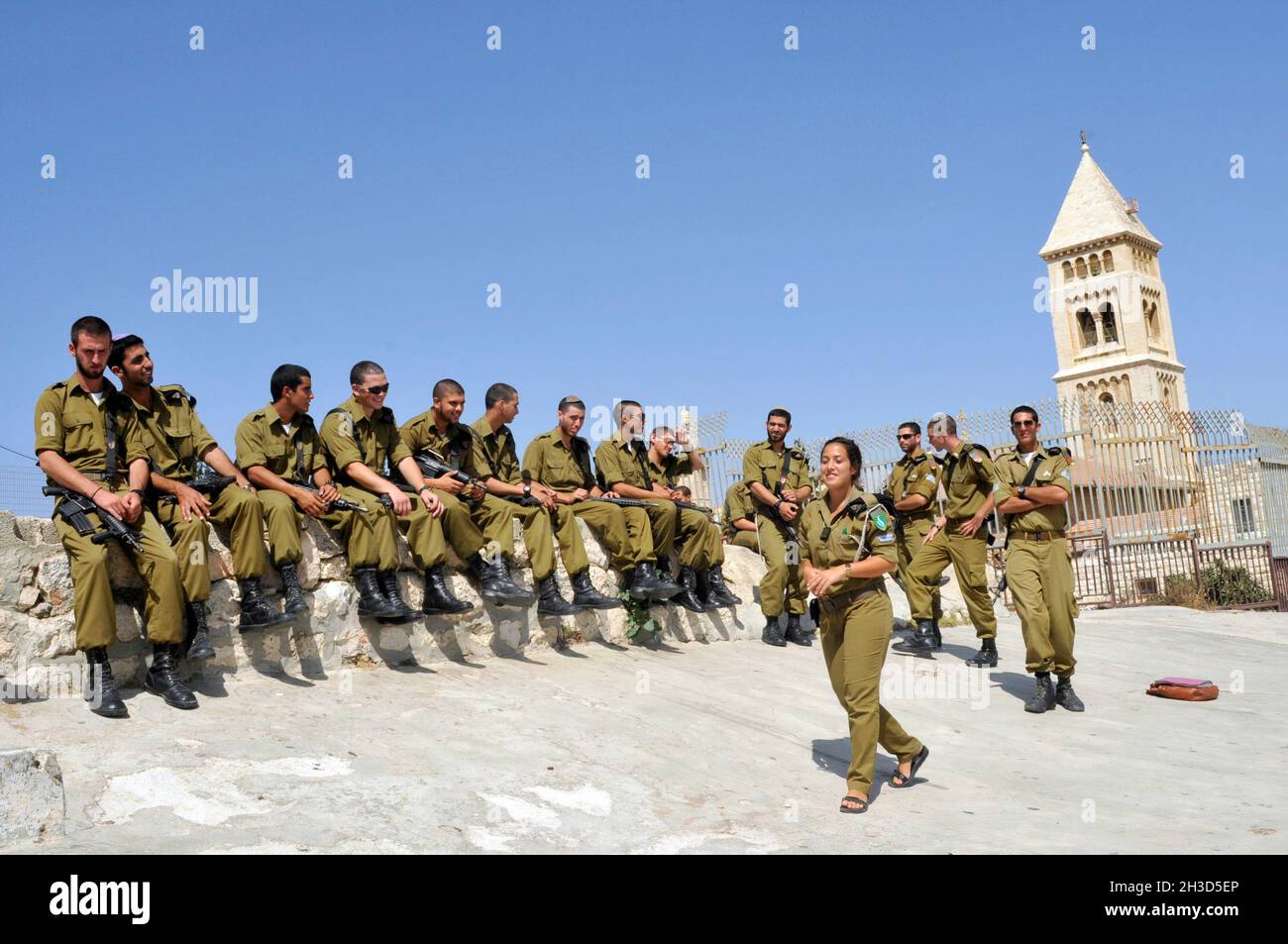 ISRAEL. JERUSALEM. UNESCO WORLD HERITAGE SITE. ISRAELIS SOLDIERS IN THE ...