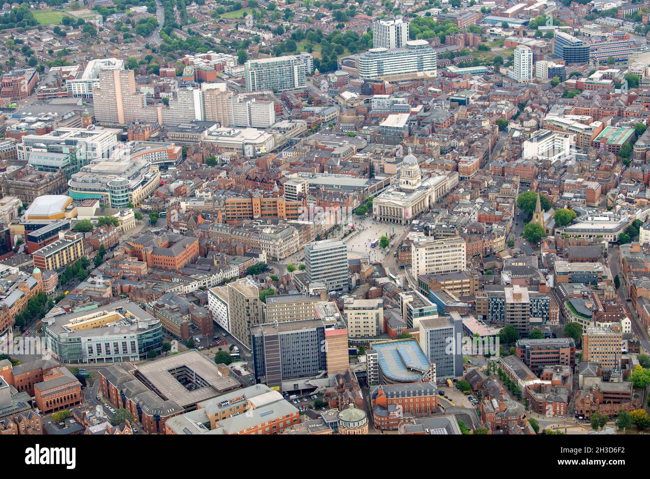 Aerial image of Nottingham City Centre, Nottinghamshire England UK ...