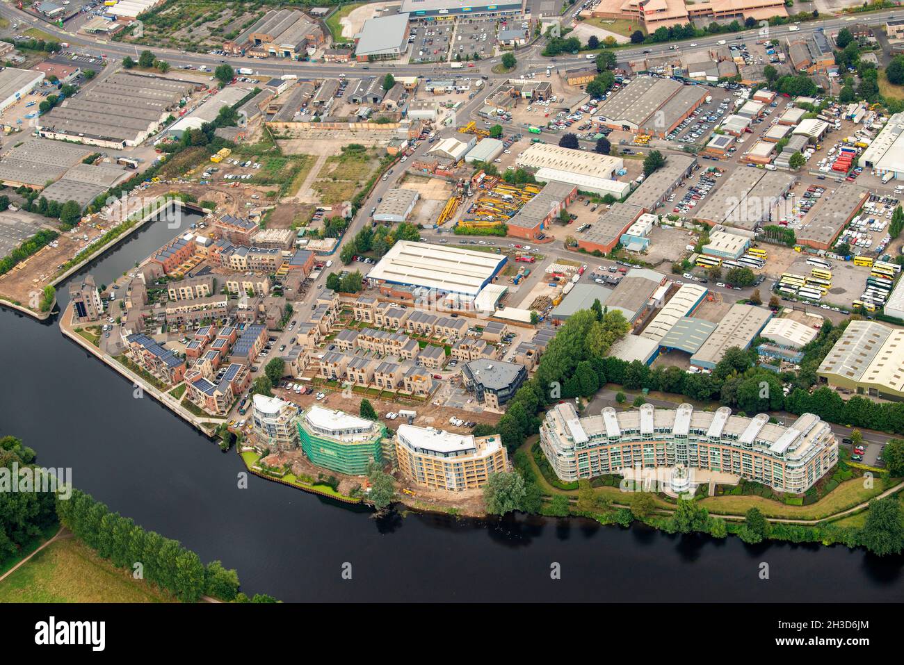 Aerial image of the Trent Basin Development, Nottingham Nottinghamshire ...